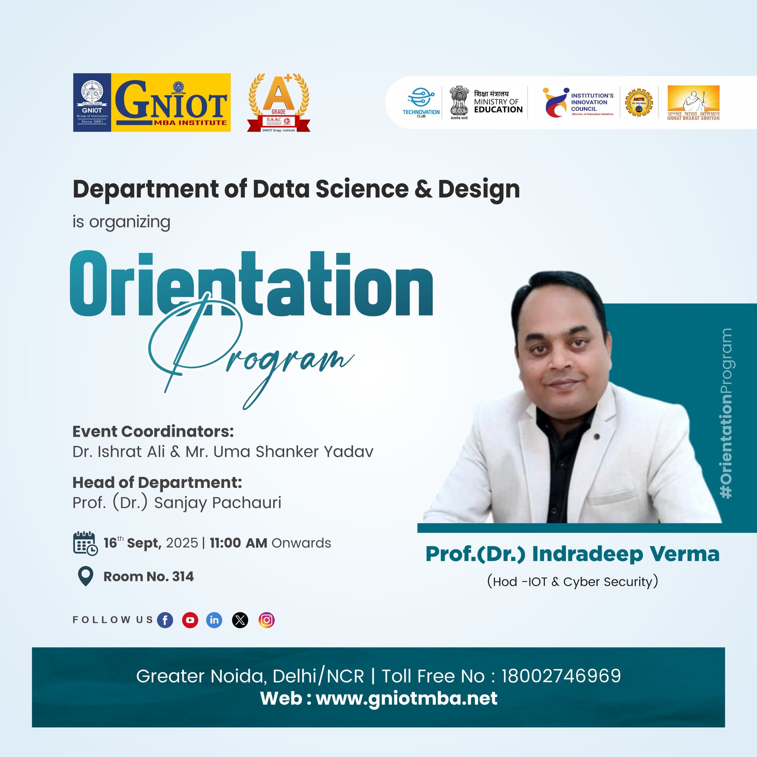 Student Orientation Program 2025 GNIOT | GNIOT Campus, Greater Noida